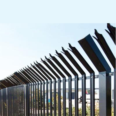 China Factory Customized Metal Fence Zinc Steel Guardrail Wrought Iron Fence Barbed Wire Font 50g For Sale for sale
