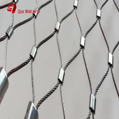 China Steel Wire Rope Flexible Chain Link Fence and Customizable Material Wire Mesh for Balustrade Safety Nets for sale