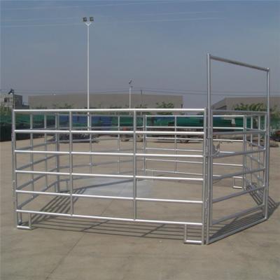 China Stockyard Corral Panel Cattle Horse Round Yard Panels 6 Oval Rails With Locking Pins for sale