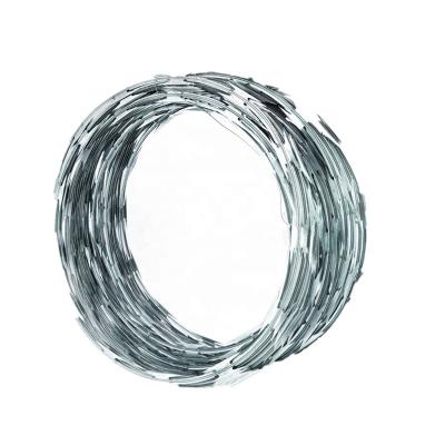 China BTO22 BTO-25 28 30 CBT 45 60 65 Galvanized Stainless Steel Single Cross Concertina Flat Blade Barbed Fencing Razor Wire Mesh for sale