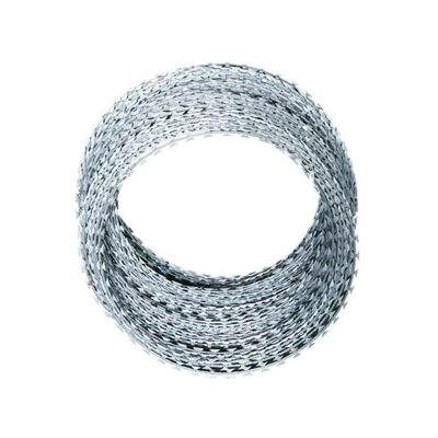 China Galvanized Stainless Steel BTO22 BTO-25 28 30 CBT 45 60 65 Single Cross Concertina Flat Blade Barbed Razor Wire Prices in Kenya for sale