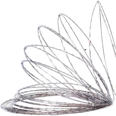 China BTO22 BTO-25 28 30 CBT 45 60 65 Galvanized Stainless Steel Single Loop Cross Concertina Flat Fence with Razor Wire Barbed Mesh for sale