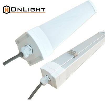 China DLC ETL CE ROHS IP65 Patent Design HonLight Waterproof and Dust Resistant 140lm/w  Linkable Led Tri-proof Led Tube Light for sale