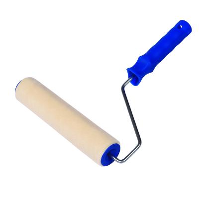 China Factory Supply 100% wool paint roller with blue plastic handle paint roller brush for sale