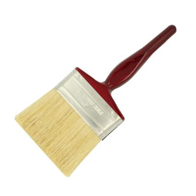 China Manufacturers China Hot Sale White Bristle PaintBrush With Plastic Handle for sale