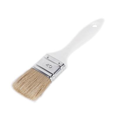 China Manufacturers China Hot Sale White Bristle PaintBrush With Plastic Handle for sale