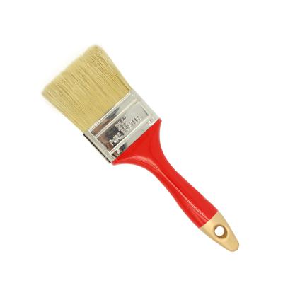 China Manufacturers China Hot Sale White Bristle PaintBrush With Plastic Handle for sale