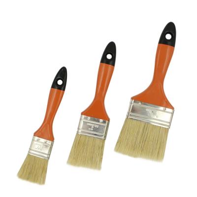 China Manufacturers China Hot Sale White Bristle PaintBrush With Plastic Handle for sale