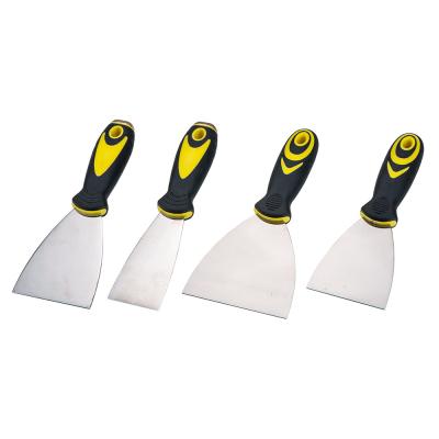 China 1-6'' Stainless steel mirror polishing with rubber handle putty knife for sale