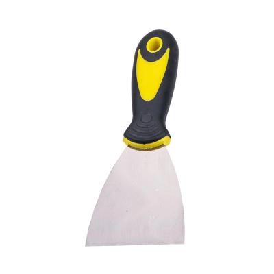 China Stainless Steel Rubber Handle Mirror Poly Putty Waterproof Paint Scraper for sale