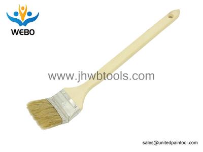 China High Quality White Bristle Paint Brush With Long Wooden Handle for sale