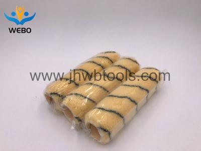 China Yellow background with black stripe cage style paint roller cover for sale