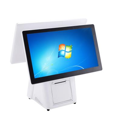 China Retail Stores 10 Point Capacitive Touch Dual Screen Android/Win POS Terminal Monitor With Thermal Receipt Printer for sale