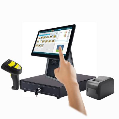 China  15.6 inch All in one Cash Register Touch Screen TFT LED Screen Android System with Printer Scanner for Kiosk for sale