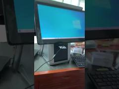 小売店 10点容量タッチ式 双画面 Android/Win POS 端末モニター 熱領収書プリンター