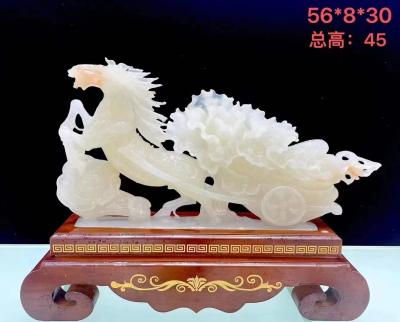 China Hot Sell Beautiful Customized Natural Jade Hand Carved Status Sculpture for sale