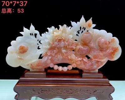China Pure Hand Carving Natural Jade Hot Sell Beautiful Customized Jade Handiwork Sculpture for sale