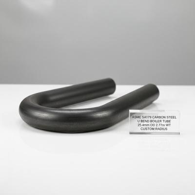China ASME SA179 Carbon Steel U Bend Boiler Tube with 25.4mm OD 2.77mm WT and Custom Radius for Heat Exchanger Applications for sale