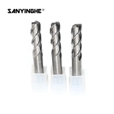Cina Mulino di estremità a spirale della flauto del mulino di estremità di CNC del carburo di tungsteno 3 per la fresa d'angolo di alluminio del raggio in vendita