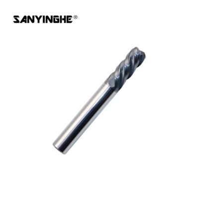 Cina Taglierina d'angolo del mulino di estremità del raggio delle flauto del carburo 4 di CNC per metallo R2.0 10x75mm in vendita