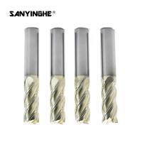 China Solid Tungsten Carbide 4 Flute Square Endmill 12mm Flat Milling Cutter for sale