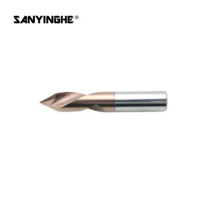 China Personalize 60/90 do grau do carboneto a máquina externo contínua do CNC do moinho de extremidade da chanfradura dos moinhos de extremidade D6X15X50X2T à venda