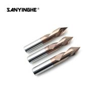 China Customize 60 / 90 Degree Solid Carbide End Mills D6X15X50X2T External Chamfer End Mill CNC Machine for sale