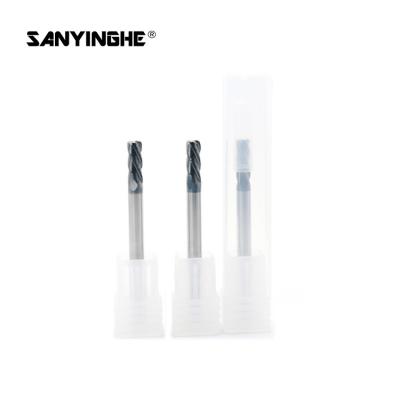 Cina utensile per il taglio di alta velocità del mulino di estremità del raggio dell'angolo del carburo di 3mm 4mm in vendita