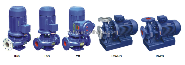 ISW horizontal single stage centrifugal pump inline and suction fire pump