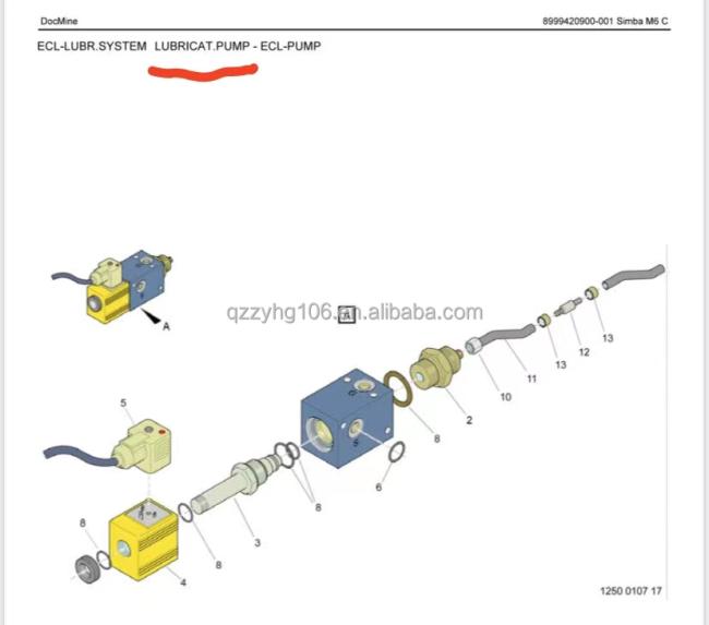atlas drill rig spare part aftermarket made in china  lubricat.pump no.3217866752
