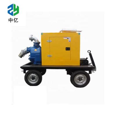 China Mobile power station towable electric diesel engine Diesel water pump for irrigation used in agricultural area for sale