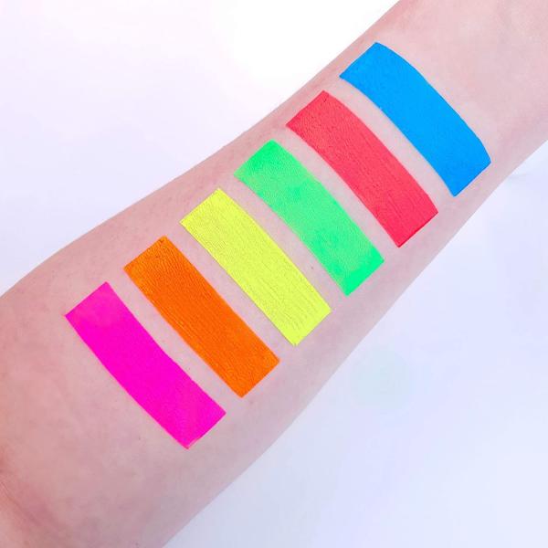 Quality 6 Color UV Non Toxic Neon Facepaint Glow In The Dark Face Painting Kit for Club for sale
