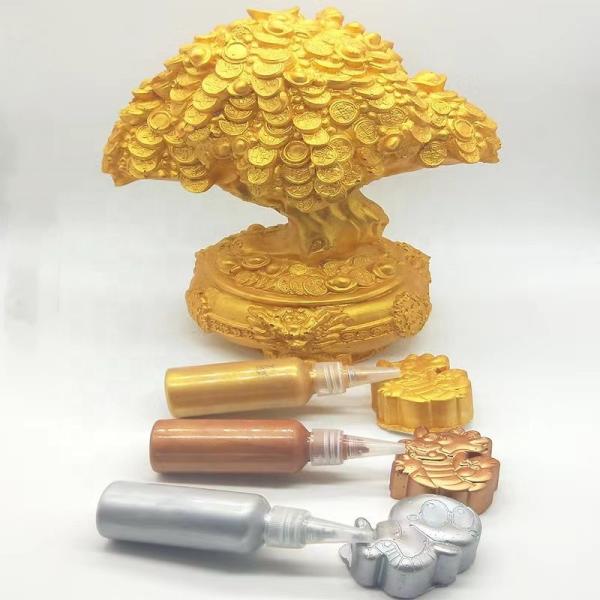 Quality Craft Shimmering Silver Metallic Acrylic Paint Rich Pigments Non Fading Non for sale