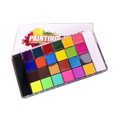 China 26/20 color Colors Body Face Paint Cosplay Makeup Palette Kit, Special Effects Paints Palette for Halloween with 10 Brushes for sale