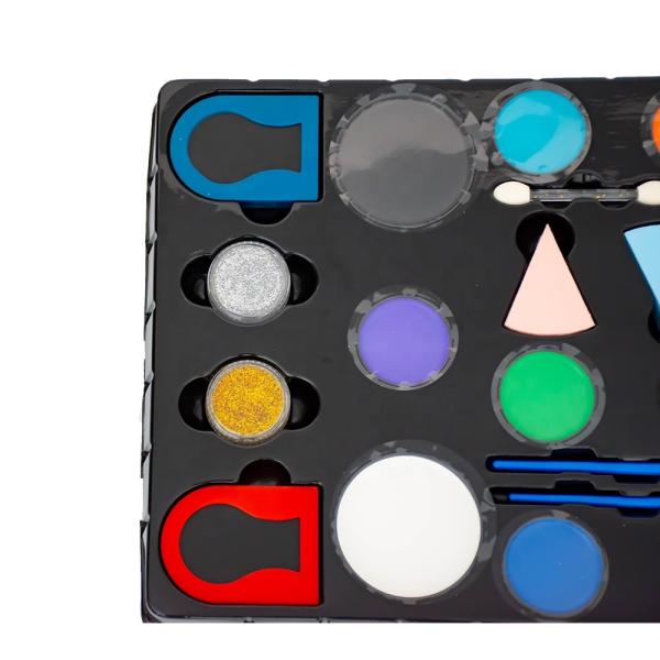 Quality Boys Girls Toy Body Painting Supplies with Face Paint Stencil 8 Color Including for sale