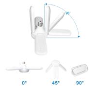 China Multiangle Foldable Fan Blade LED Bulb 45W Portable SMD 2835 for sale