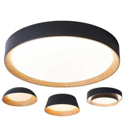 China Dimmable IP20 Indoor LED Ceiling Lights Wooden Frame Anti Glare for sale