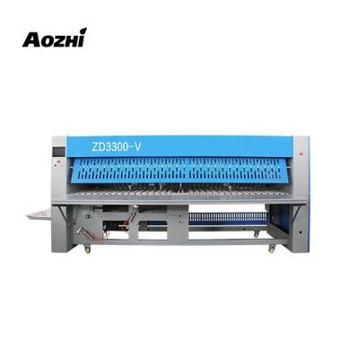 China AOZHI Industrial Laundry Machines Automatic Ironing and Folding Machine Electric Fuel Competitive Prices for sale