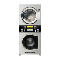 China Space-Saving Stackable Coin Operated Washer Dryer Set - Upper Dryer & Lower Washer for sale