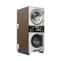China Space-Saving Stackable Coin Operated Washer Dryer Set - Upper Dryer & Lower Washer for sale