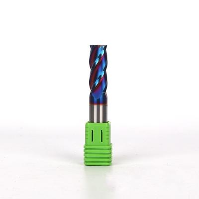 中国 Metal Machining Metal Machining EJ Hrc 65 Soild Carbide 4 Flute Altisin Coating With Gu25Uf Hardness And Use Raw Material Square End Mill 販売のため