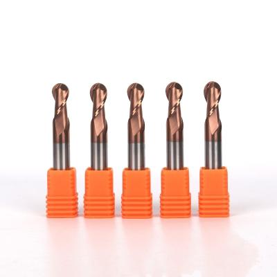 中国 High Quality Straight Carbide Finish Lutetungsten Straight Nose Two Flute Ball Taper Cutter Machining16Mm End Mill T End Milling Metal End Mills 販売のため