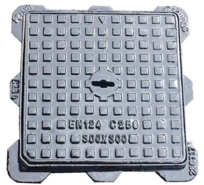 China Small square manhole cover300x300,EN124 C250  driveway manhole cover ,black bituminous paint for sale