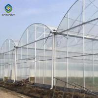 China Steel Frame Double Arch 4.5m Multi Span Greenhouse for sale