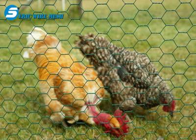 China green pvc/plastic coated chicken coop hexagonal wire mesh for rabbit dark poultry fence for sale