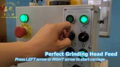 Grinding head vertical feed