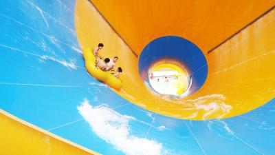 China Large Fiberglass Water Slides for Aqua Funny , Large Tornado Water Slide for Water Park for sale