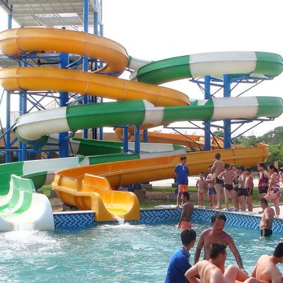 China Long Raft Plastic Water Slide  for Children and Adult , Spiral Water Slide for Water Park for sale