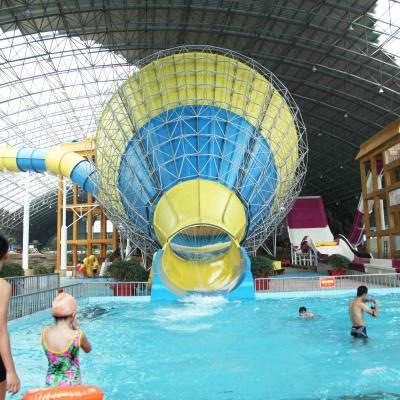 China Supertornado-Fiberglas-Wasserrutsche mit 14.6m Plattform-Höhe zu verkaufen