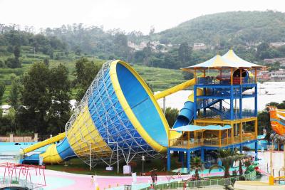 中国 家族/水の演劇水のためのカスタマイズされたガラス繊維水スライドは駐車します 販売のため